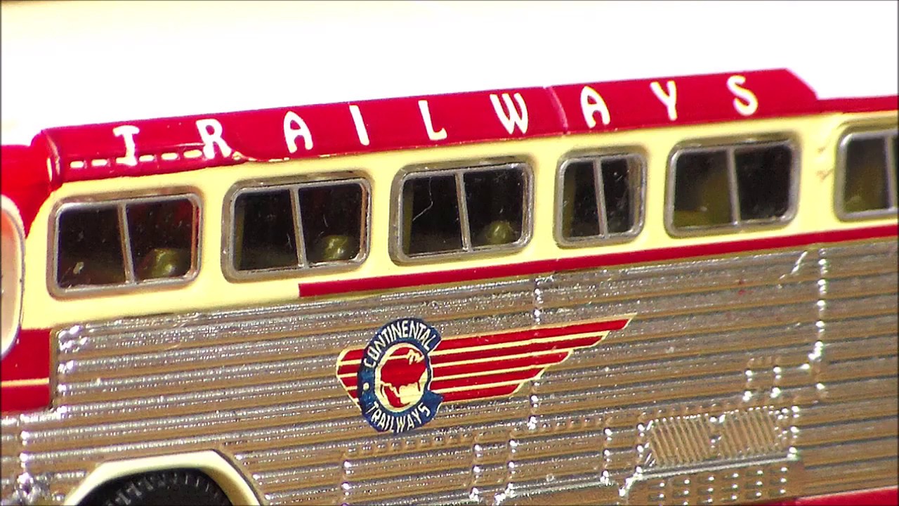 Custom Lighted HO Trailways bus - YouTube