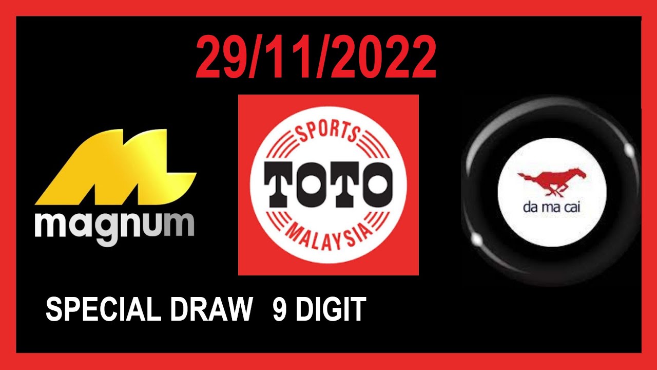 MAGNUM TOTO DAMACAI 4D CARTA/CHART 29/11/2022 /9DIGIT SPECIAL DRAW ...