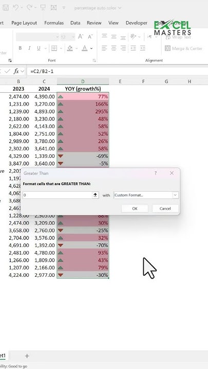 Auto coloring in excel using conditional formatting - YouTube