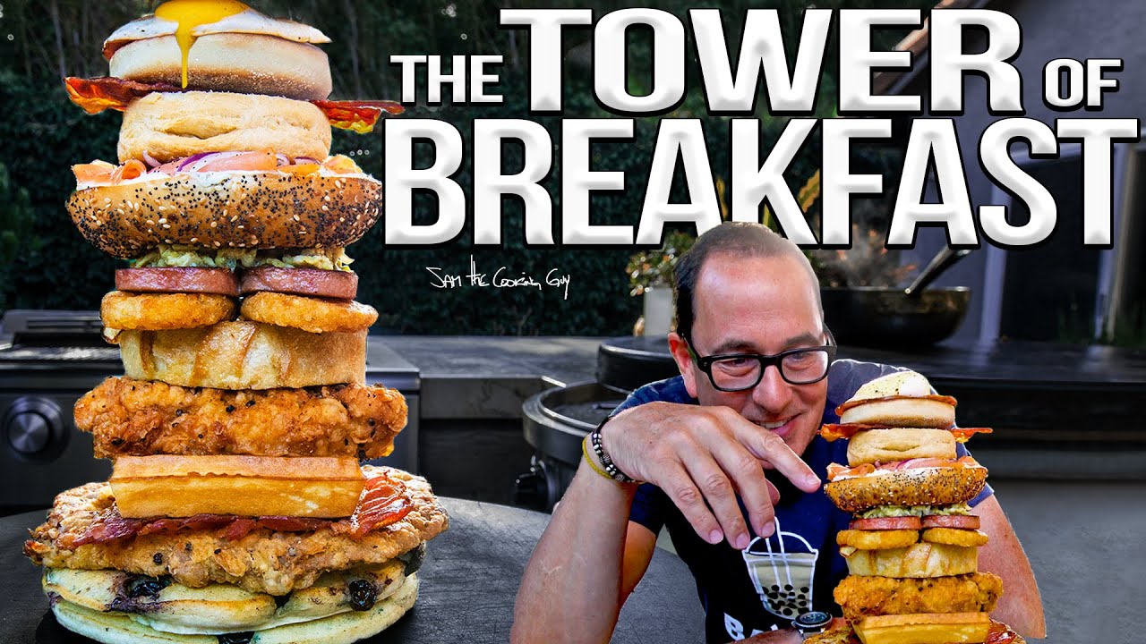 The Tower of Breakfast (Epic Game of Food Jenga!) | SAM THE COOKING GUY ...
