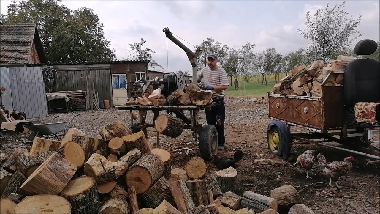 TEST DE RIDICARE A LEMNELOR CU MACARAUA HOMEMADE/MOTOSAPĂ WEIMA 9CP ...