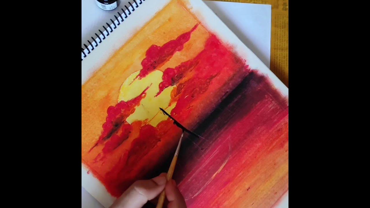 How to make "SUNSET" view.. .(scenery) - YouTube