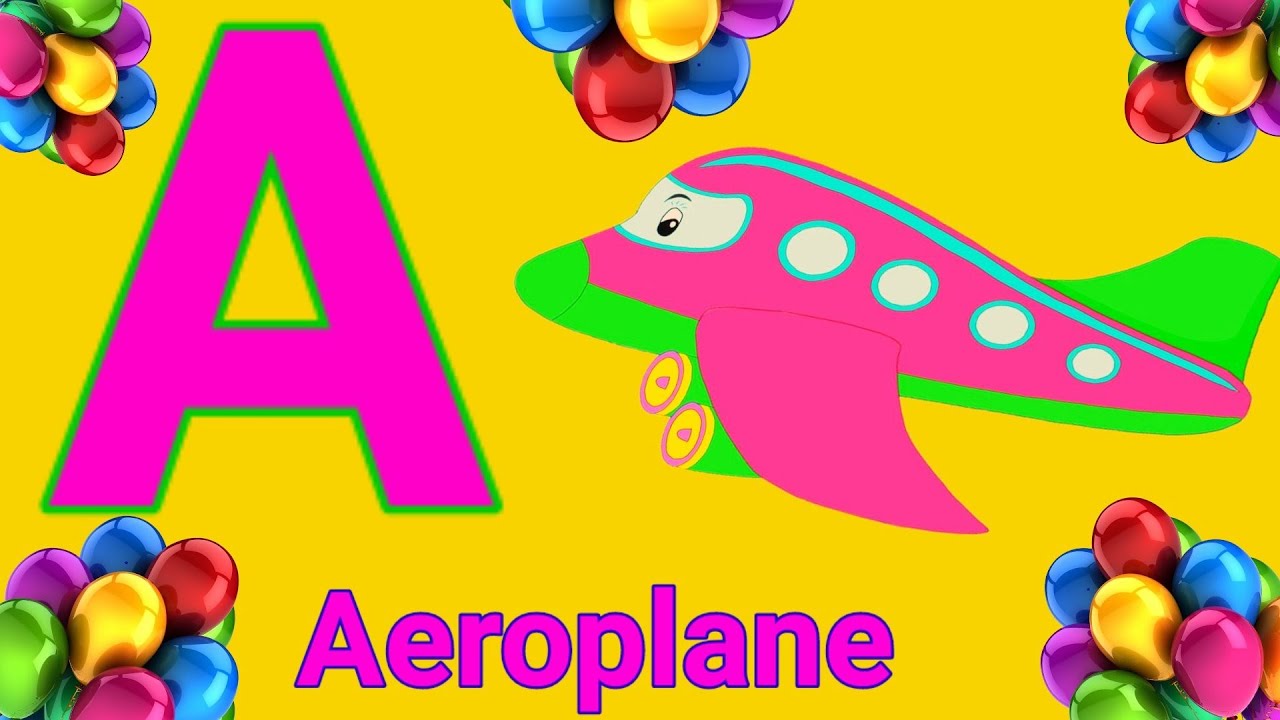 A for Aeroplane ️, B for Butterfly 🦋, C for Car 🚗, abcd rhymes, abcd ...