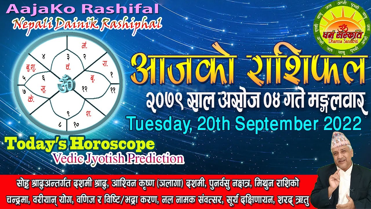 आजको राशिफल | २०७९ असोज ०४ गते मङ्गलवार | SEP 20 | Nepali Horoscope ...