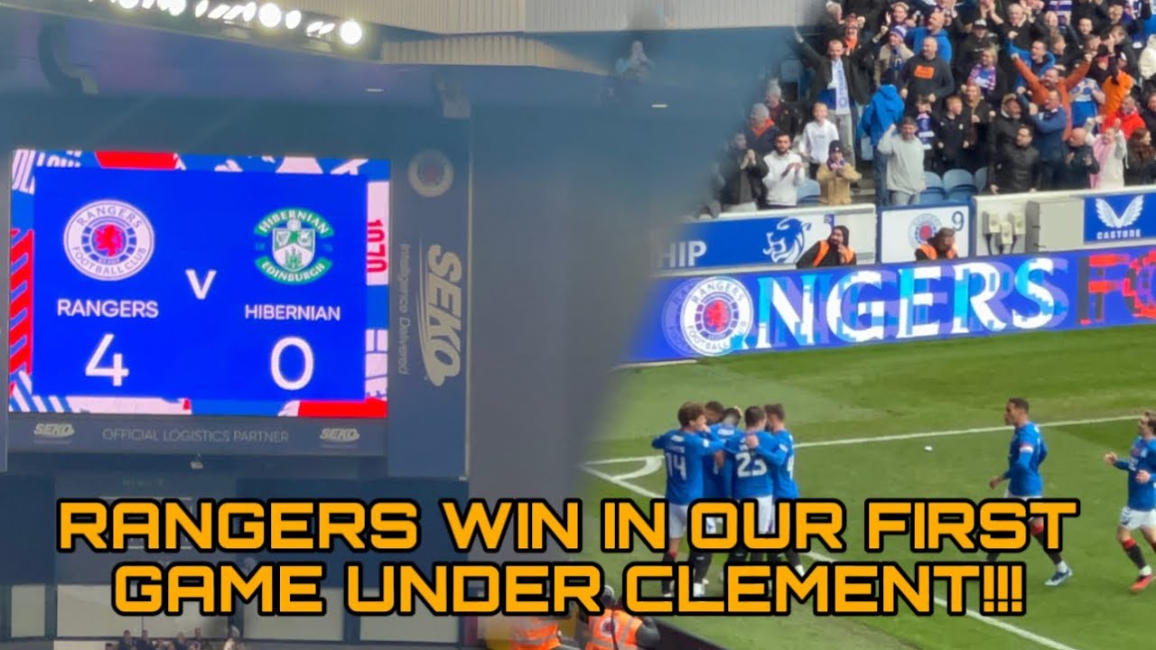 Rangers v Hibernian MATCHDAY Vlog! - First Win Under Phillip Clement ...