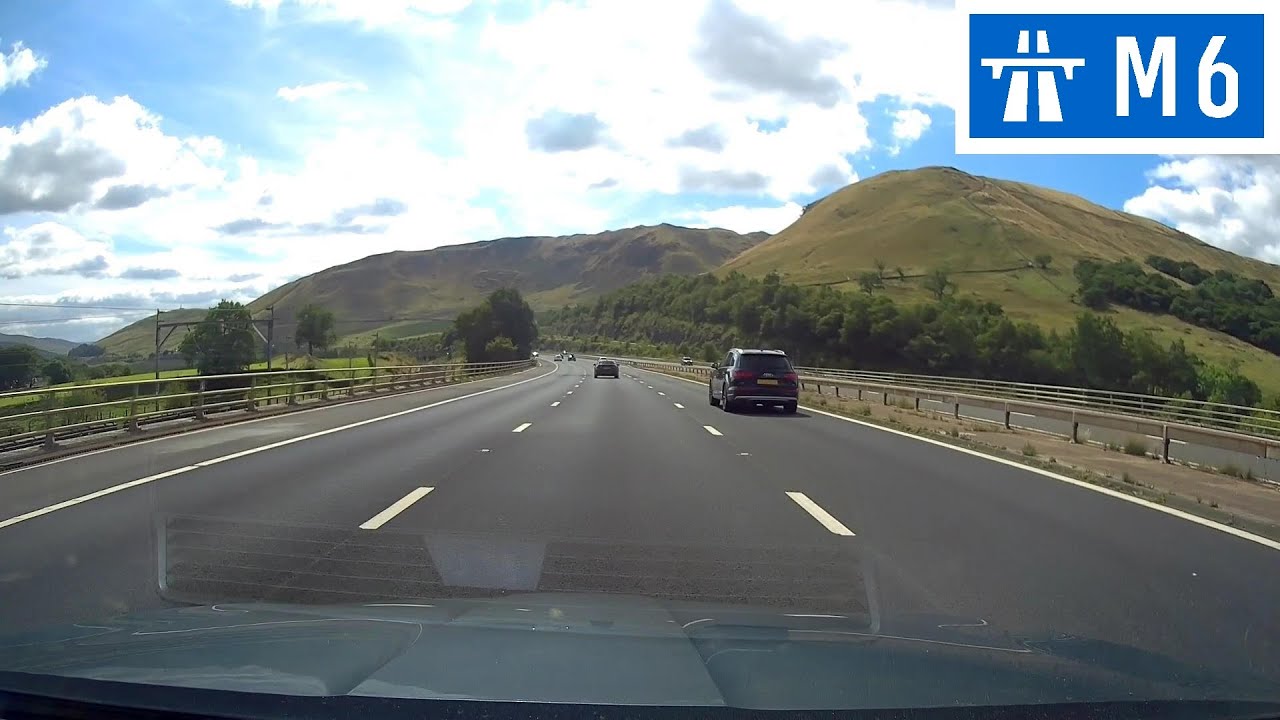 Driving in the UK - M6 Motorway in Cumbria - Southbound - YouTube