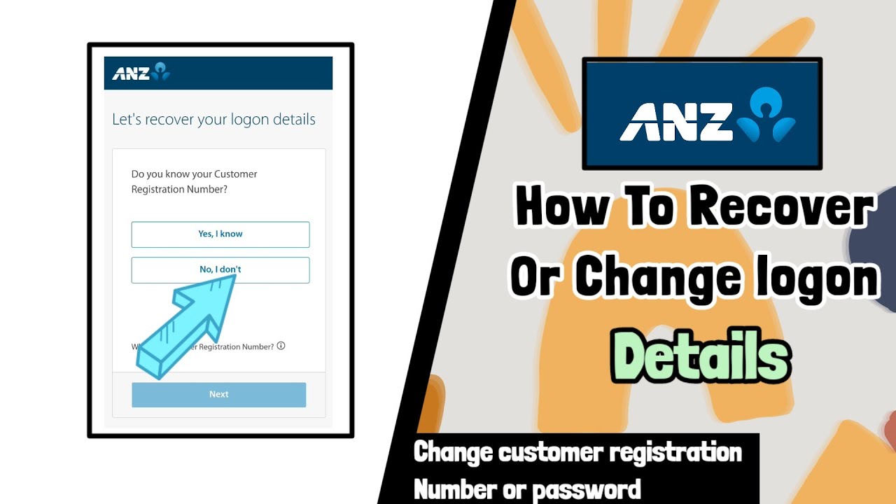 Anz Bank How to recover or change login details||change customer no ...