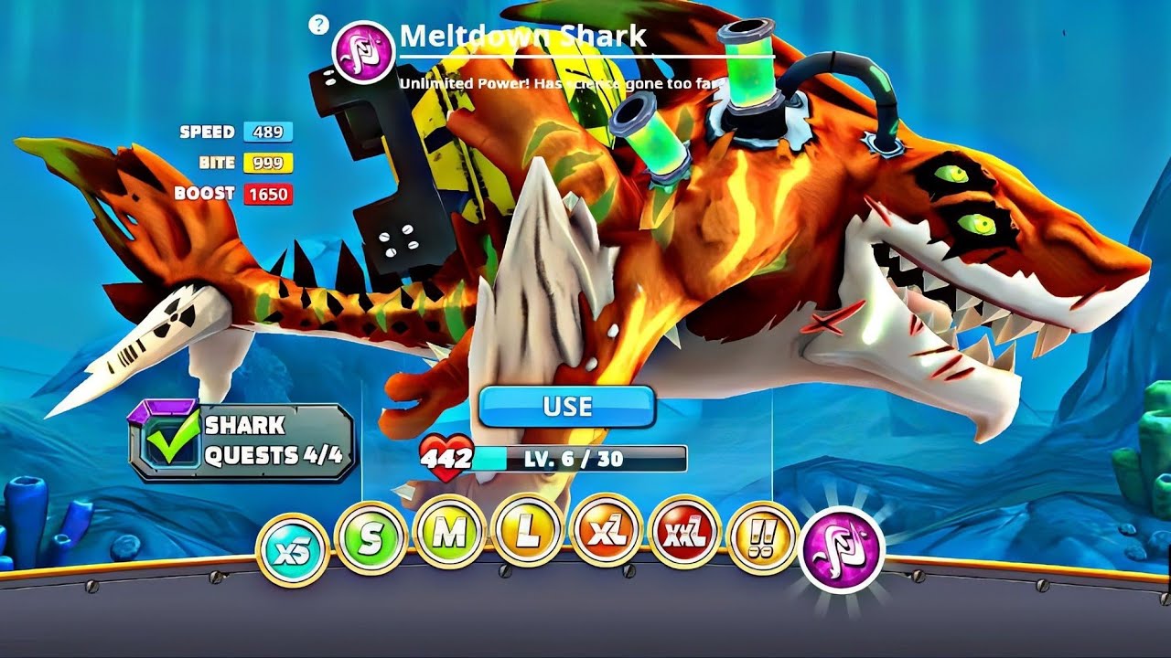 Hungry Shark World - Meltdown Shark Unlocked - Meltdown Shark Gameplay ...