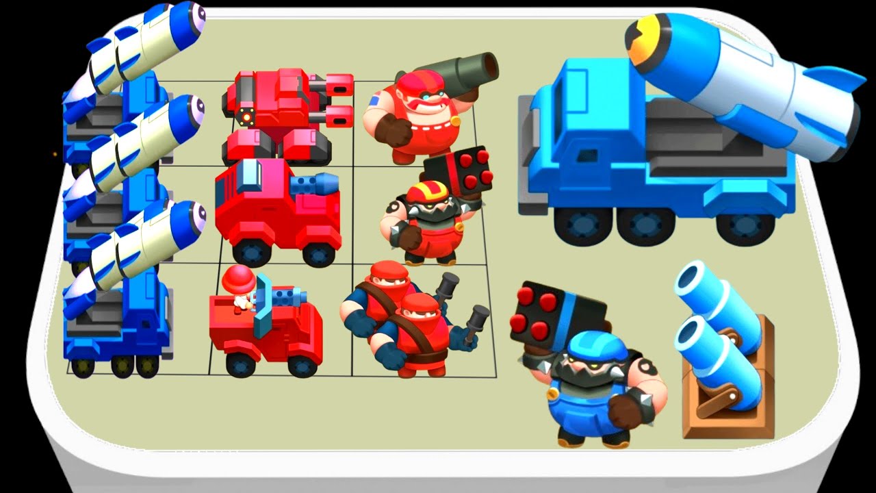 Merge Tank Army: Master Battle _ The Red Army vs The Blue Army, Monster ...