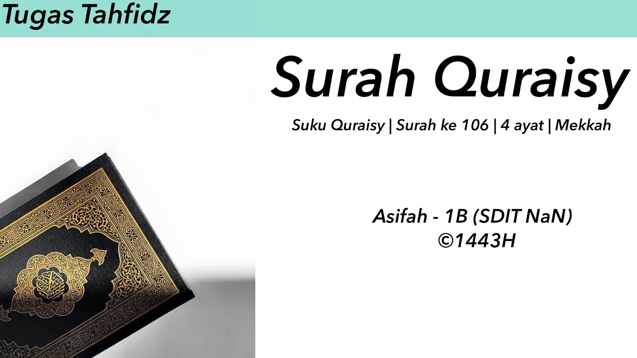 Asifah : Surah Quraisy - YouTube