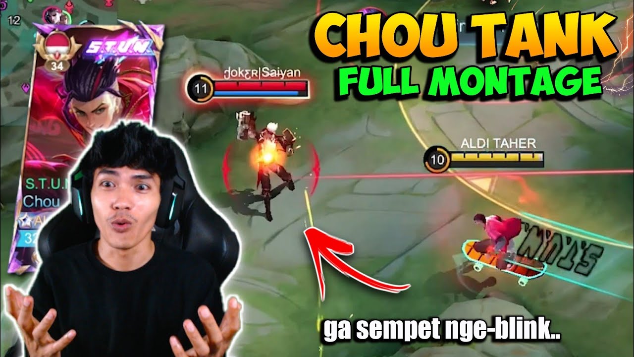 CHOU EXP BUILD TANK GAMEPLAY FULL MONTAGE COY🥶🔥 Mobile Legends - YouTube