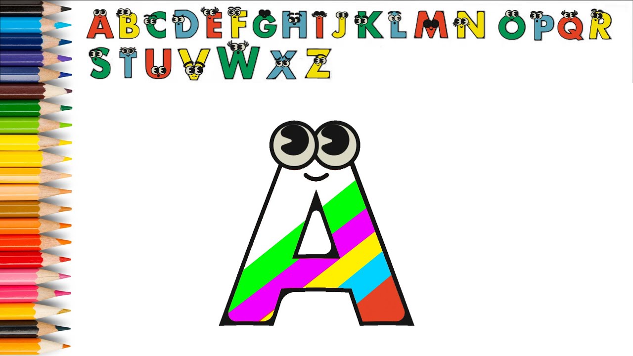 Draw ABCs! | Learn Alphabets and Colors with Animated Letters 🎨🎶 - YouTube
