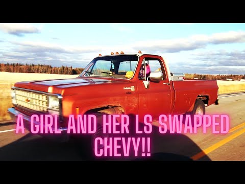 Reveal Time. Teenager Girl's LS Swapped 1980 Chevy C20