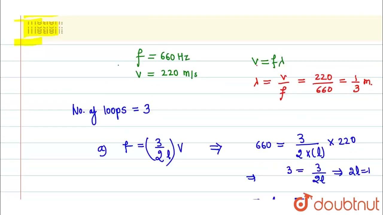 A 660 Hz tuning fork sets up vibration in a string clamped at both ends. The wave speed for a tr ...