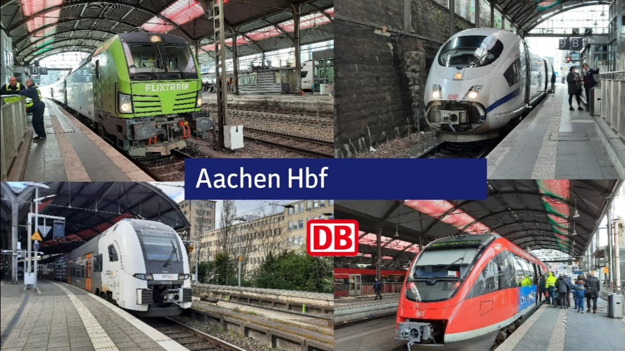 Züge am Bahnhof Aachen Hbf - 2. März 2024 Treinen op station Aachen Hbf ...