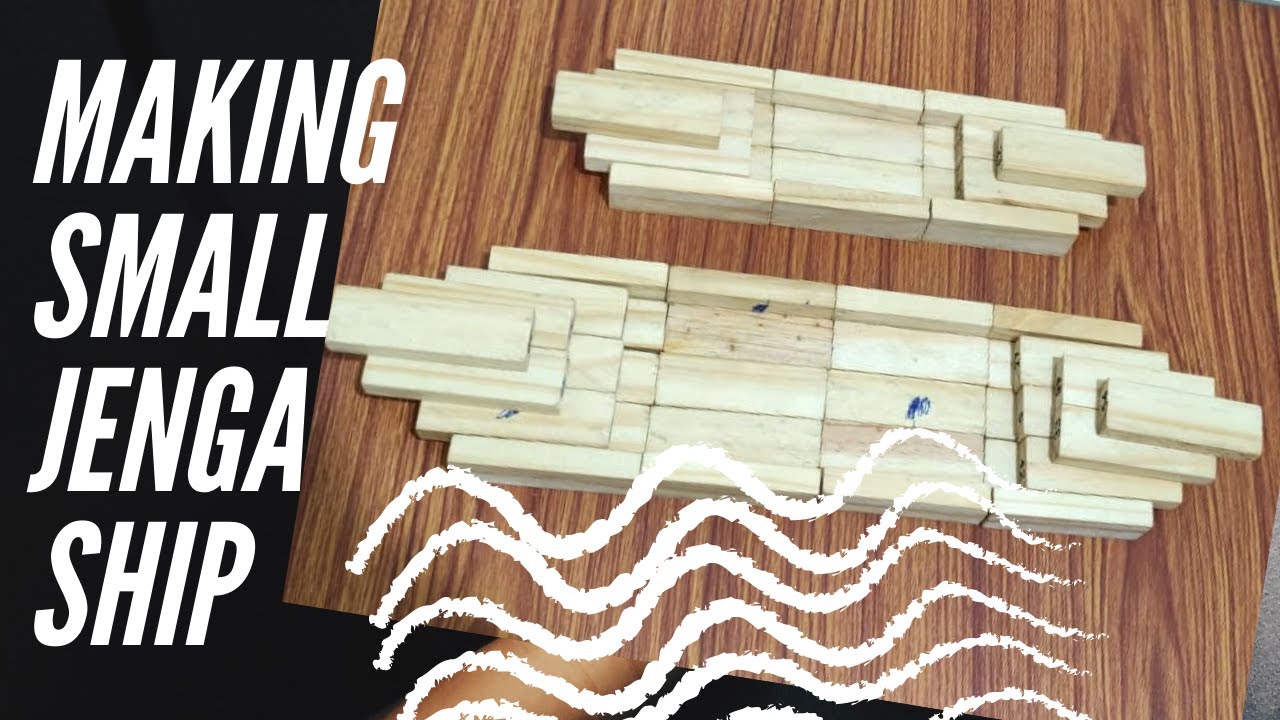 How to make Miniature Ship with Jenga Blocks | Step by Step - YouTube