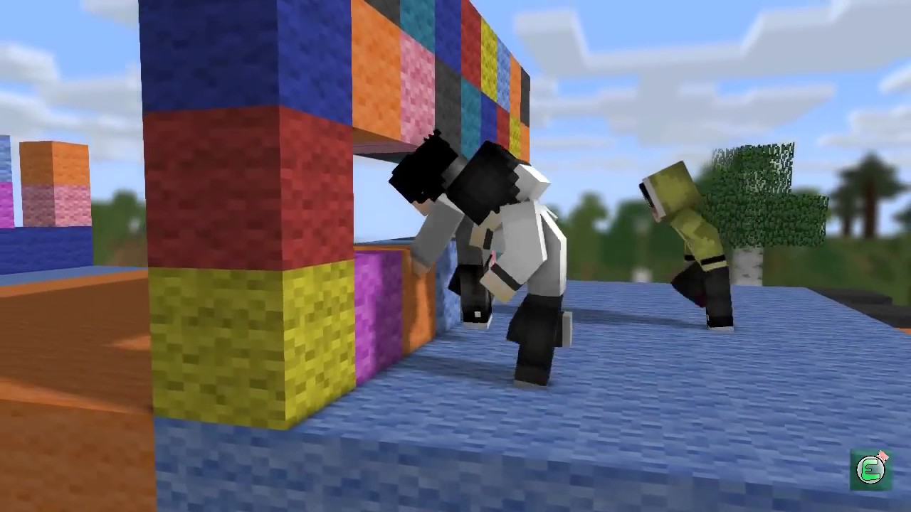 LOMBA LARI PARKOUR MINECRAFT ANIMATION INDONESIA ft skin 4 brothers ...