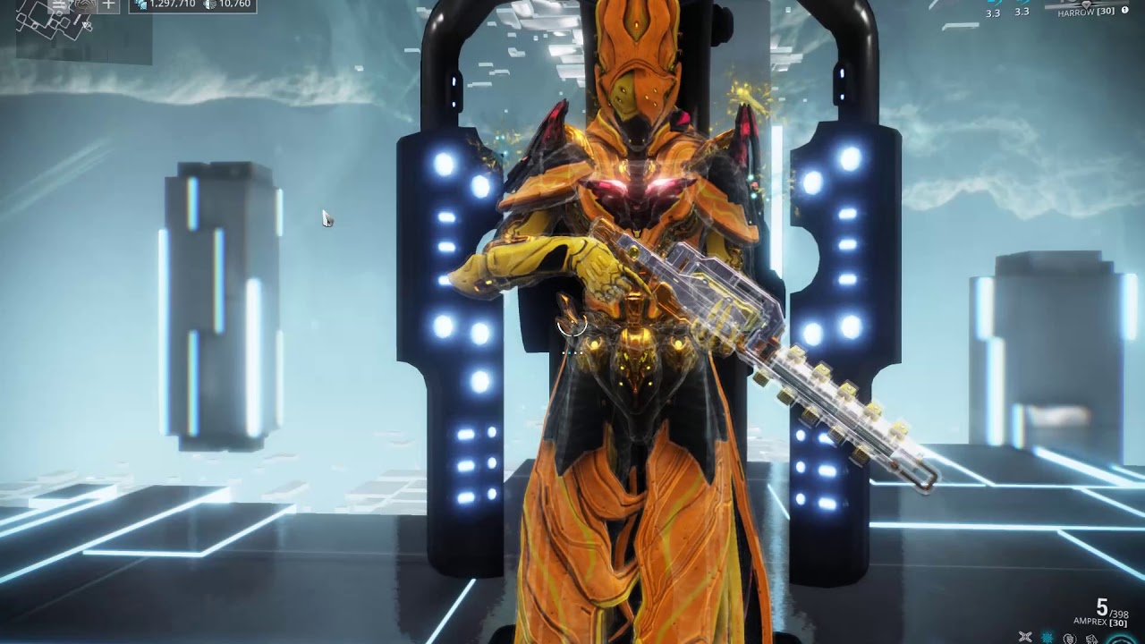 Warframe - Amprex build with argon scope bladed rounds and riven - YouTube