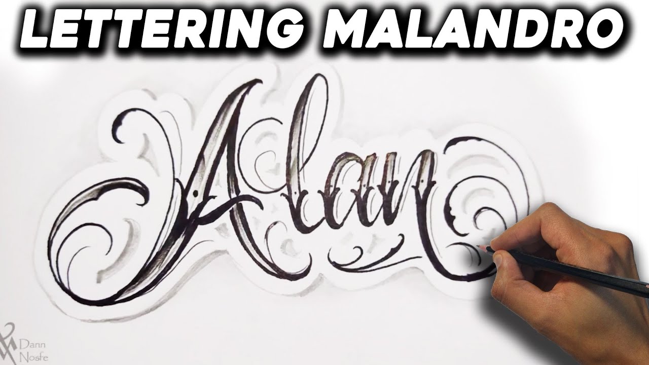 Como Dibujar Lettering ALAN ☸ Drawing lettering / Chicano Lettering - # ...