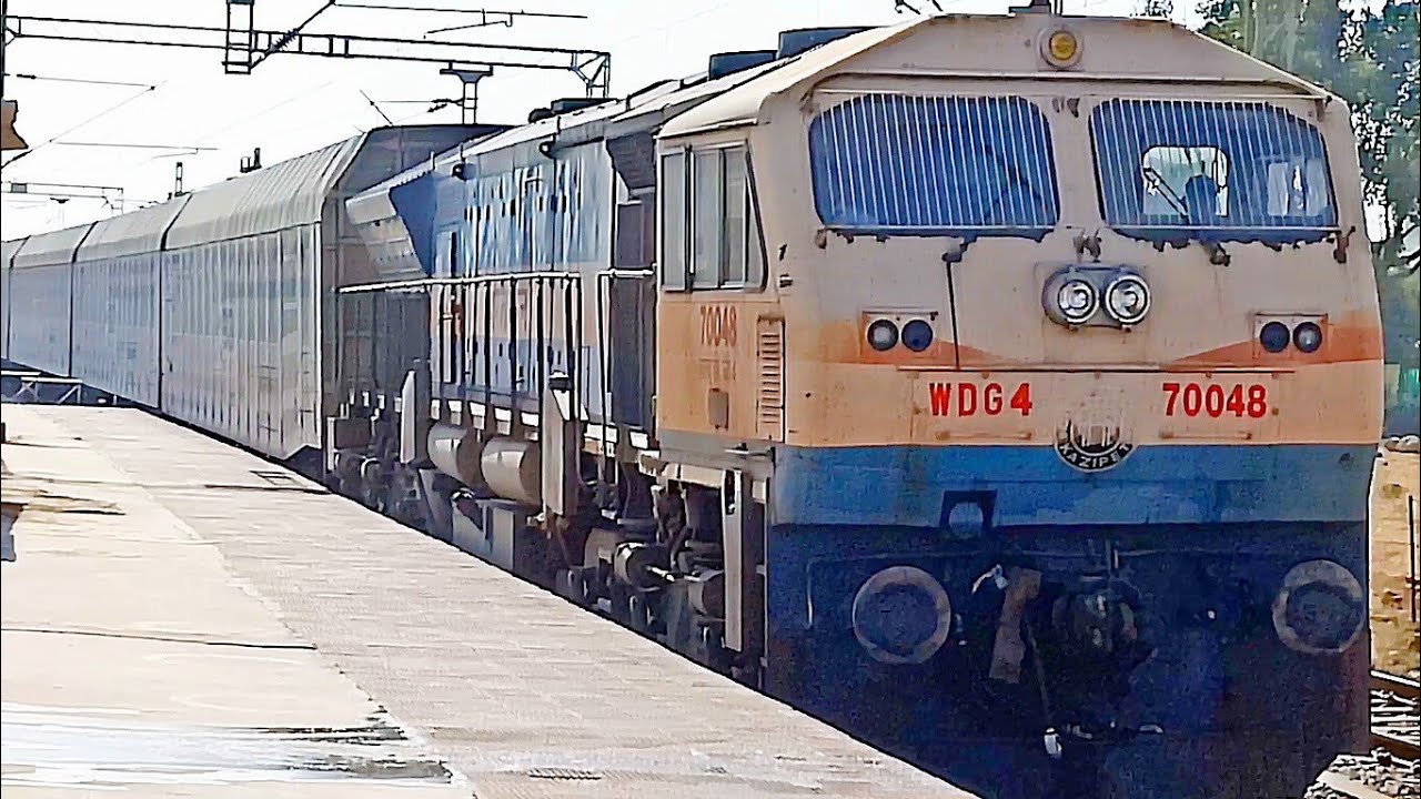 Car Carrier Train meet High Speed Oil Tanker Train - Indian Railways ...