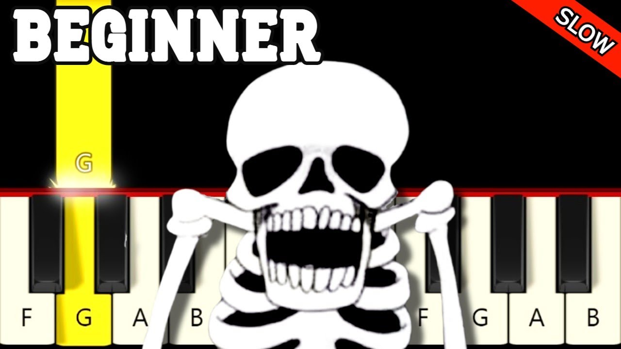 Spooky Scary Skeletons - Halloween - Easy and Very Slow Piano tutorial - Beginer - YouTube