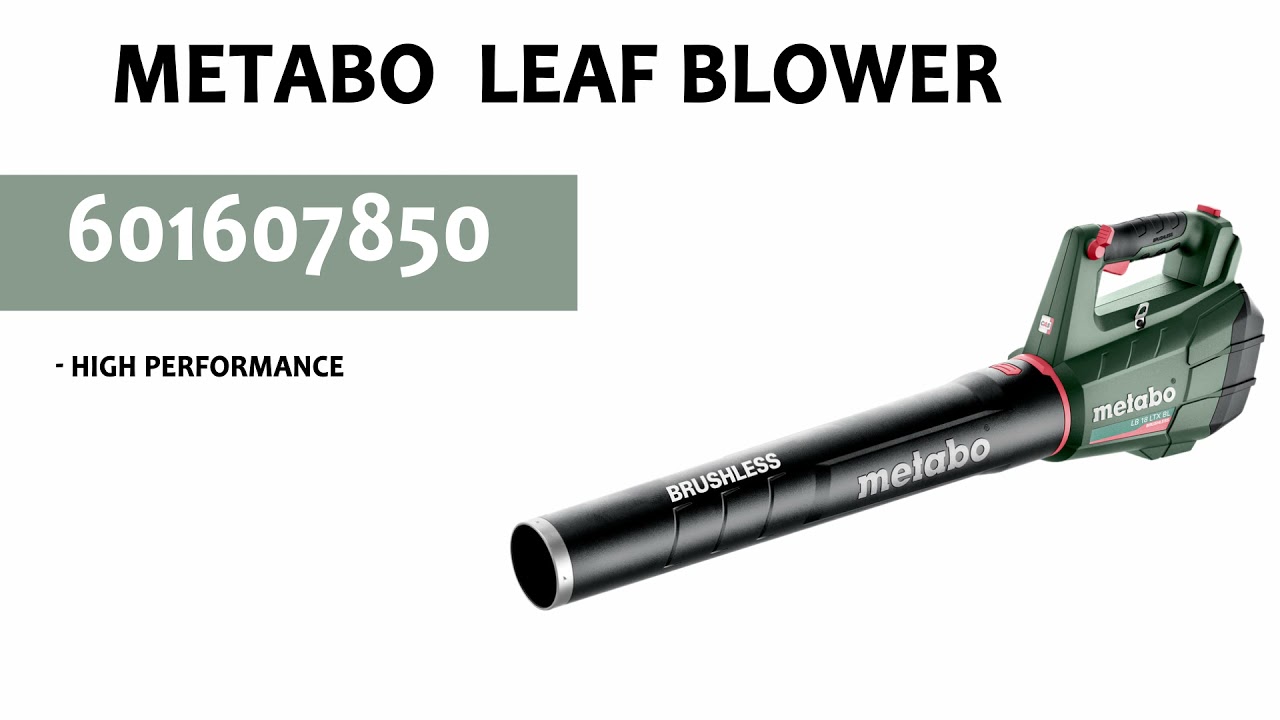 Metabo 601607850 Leaf Blower - YouTube
