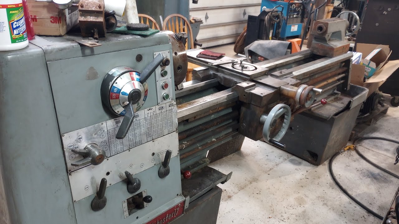 We got a Clausing Colchester 17" lathe, and a shop walk around. - YouTube