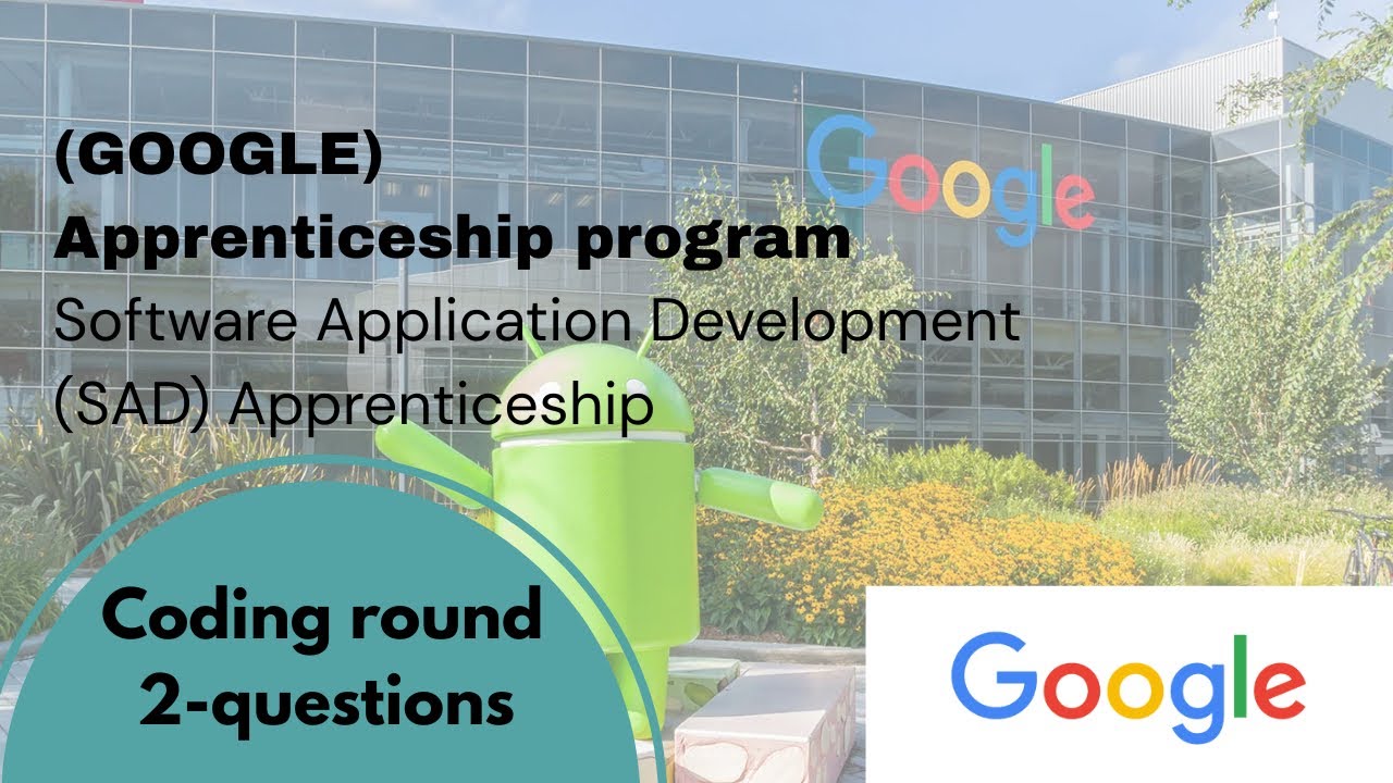 "Google Apprenticeship 2026 | Software Application Developer " coding ...