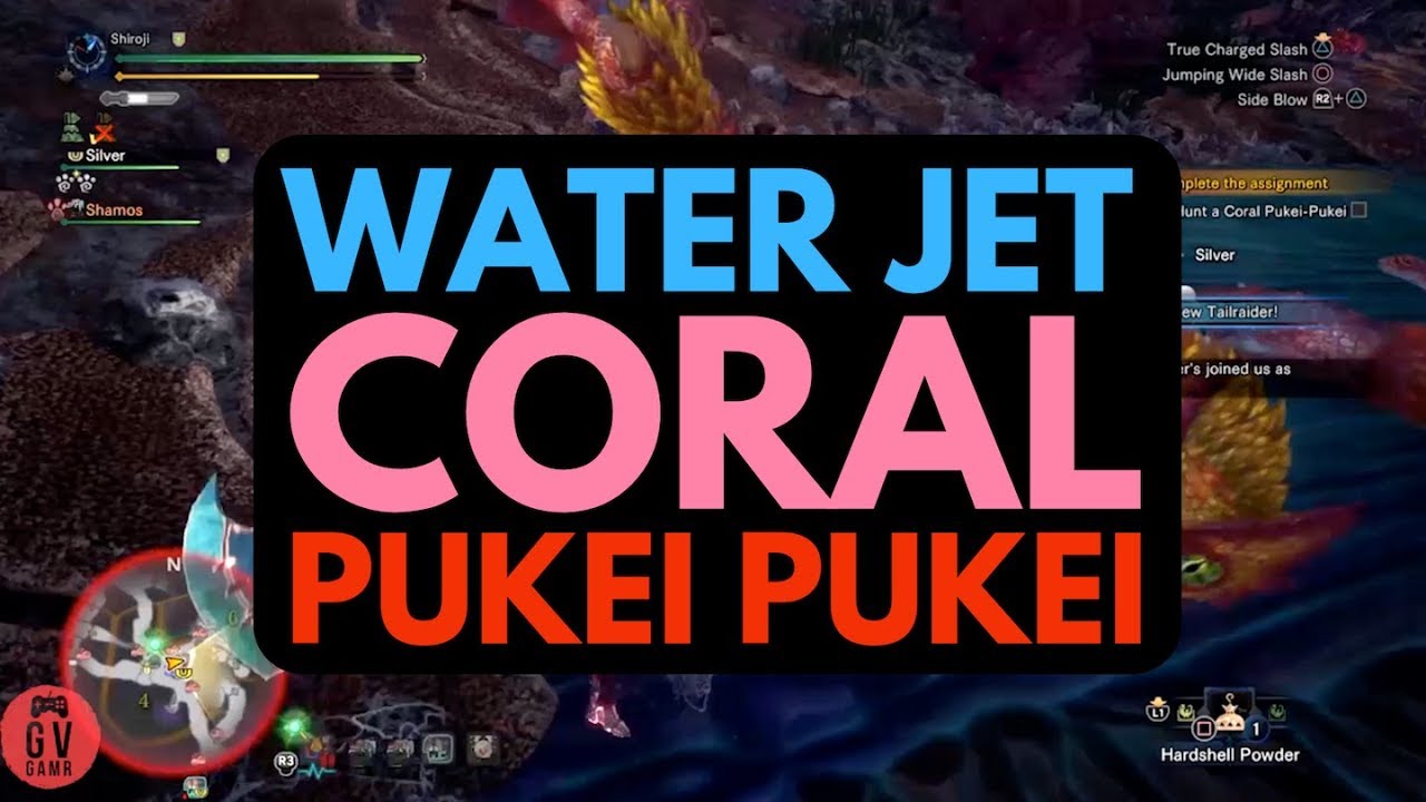 MHW Iceborne | Water Jet Coral Pukei Pukei (First Encounter) - YouTube