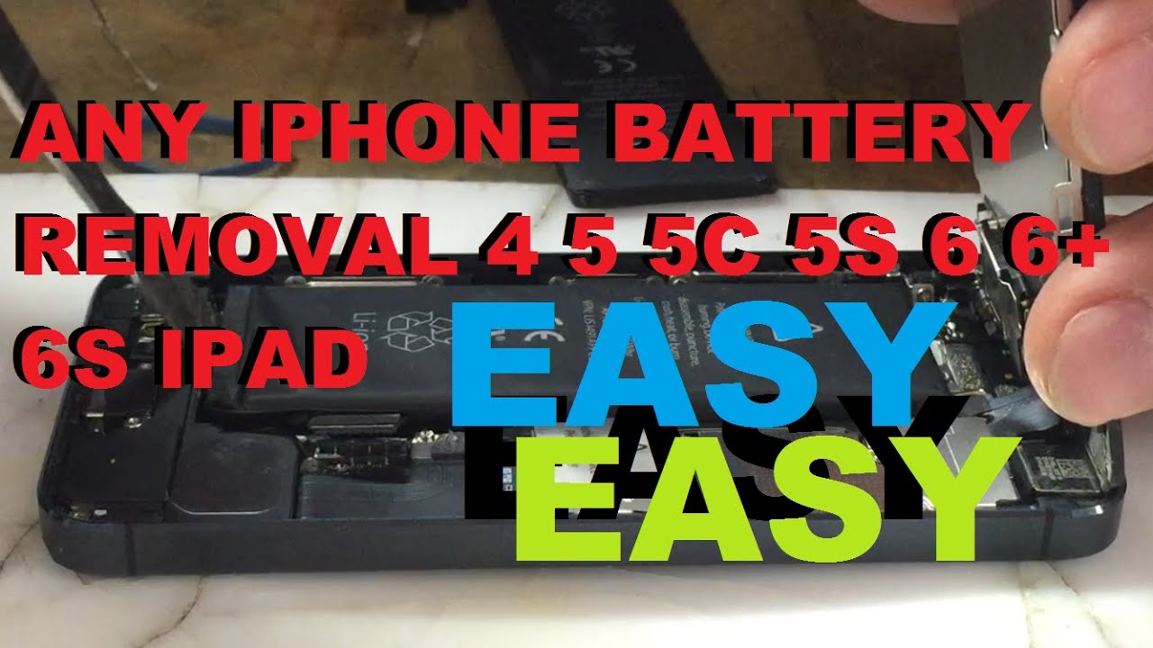 How To Remove A Iphone Battery from a iphone - YouTube