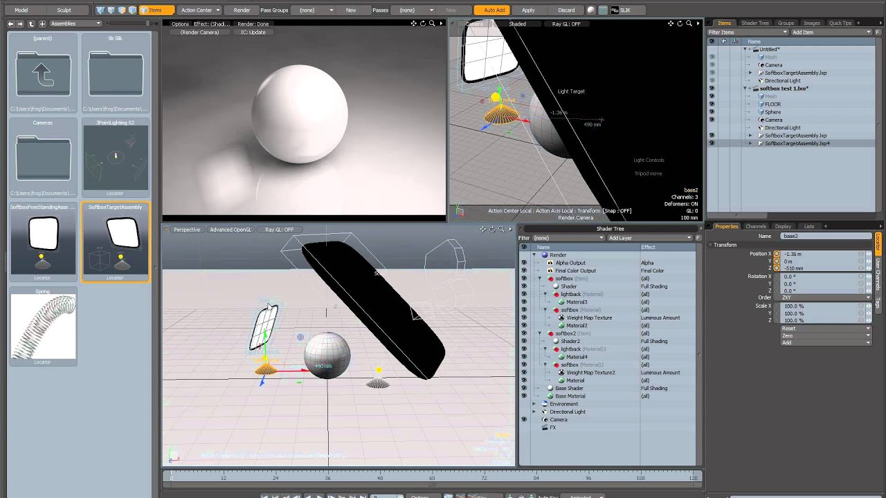 modo quick tip: using the preset softbox assemblies - YouTube