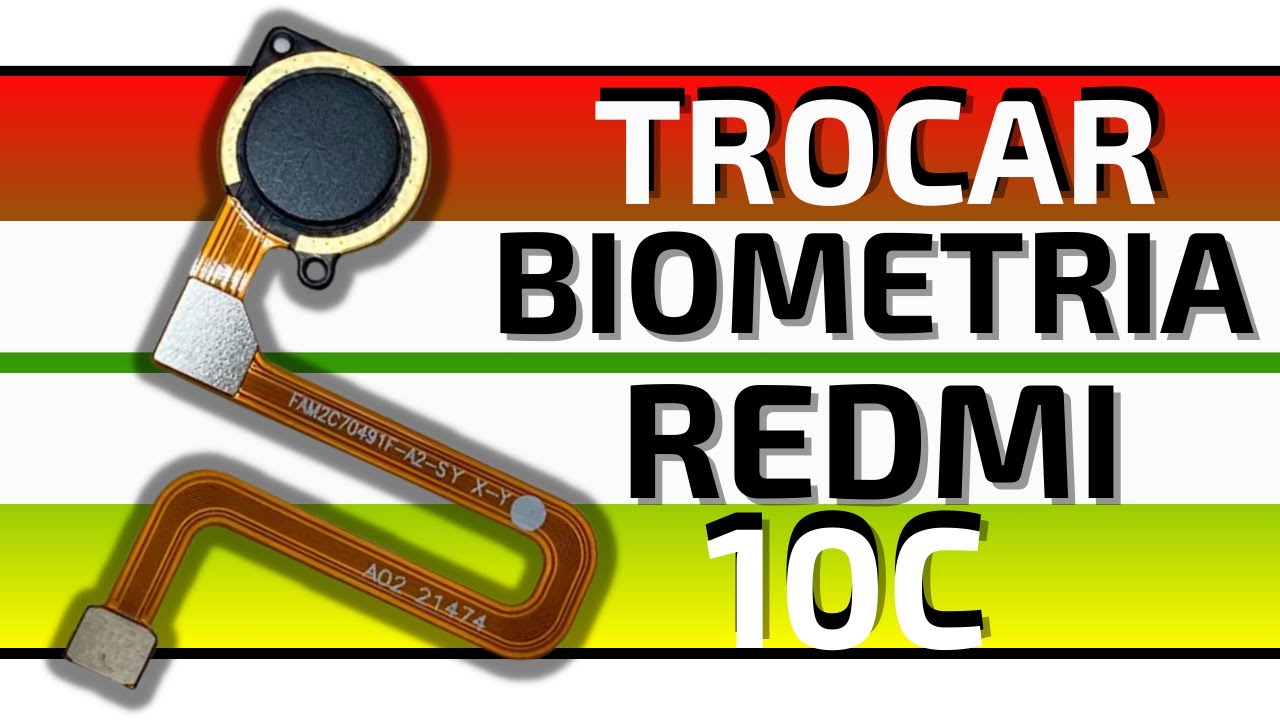 [ Xiaomi Redmi 10C 22033QAG ] Como Trocar Biometria Impressao Digital ...