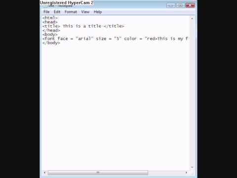How To Make A Html Website In Notepad - Tutorial 1 3 - Beginner