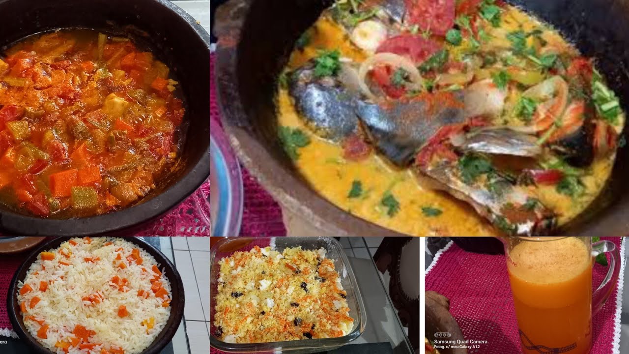 #para o almoço fiz moqueca de peixe farofa de tapioca para acompanhar ...