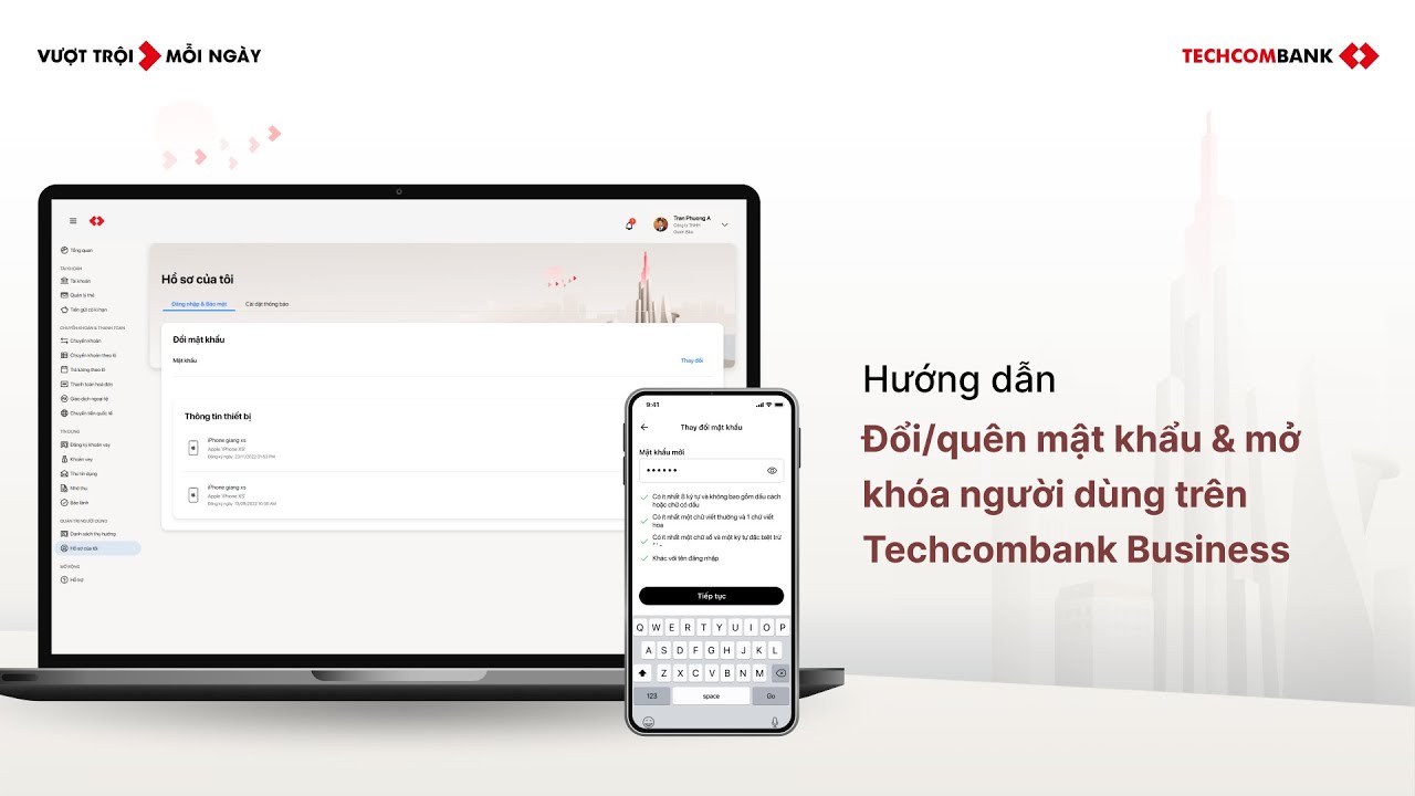 HƯỚNG DẪN ĐỔI/QUÊN MẬT KHẨU & MỞ KHÓA NGƯỜI DÙNG TRÊN TECHCOMBANK ...