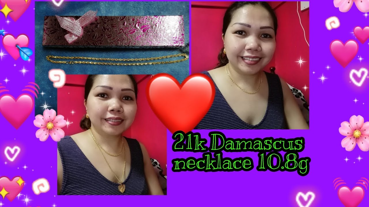 My new collection 21k Saudi gold Damascus necklace - YouTube