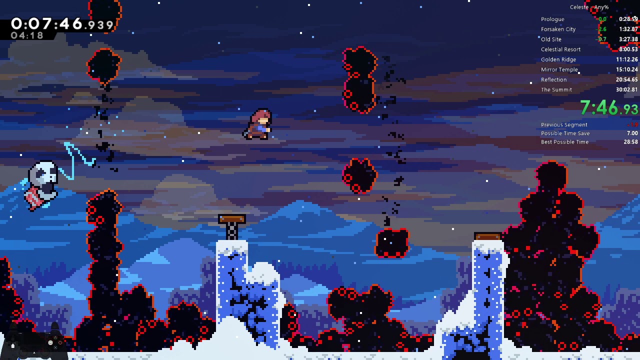 Celeste Any% speedrun in 29:32.641 - YouTube