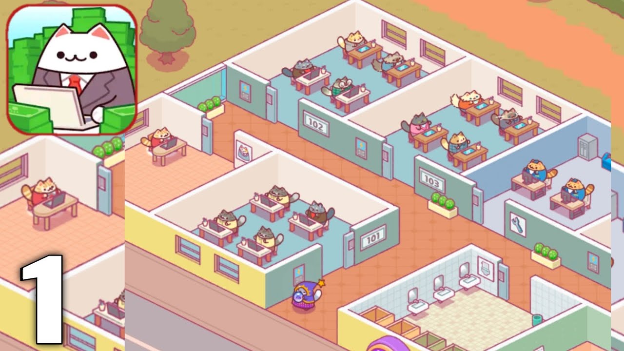 Office Cat : Idle Tycoon Game - Gameplay Walkthrough Part 1 All Levels ...
