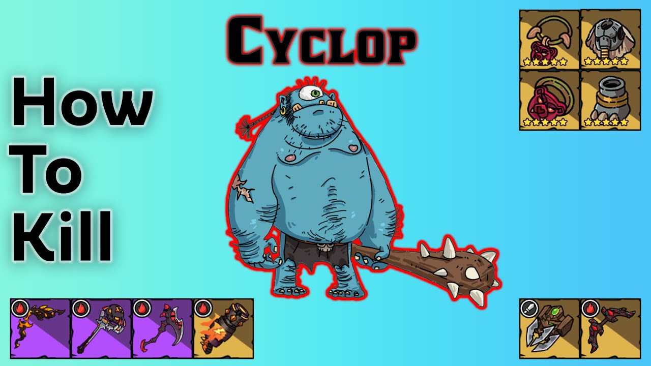 Hero's Land Cyclop boss low-tier gear - YouTube