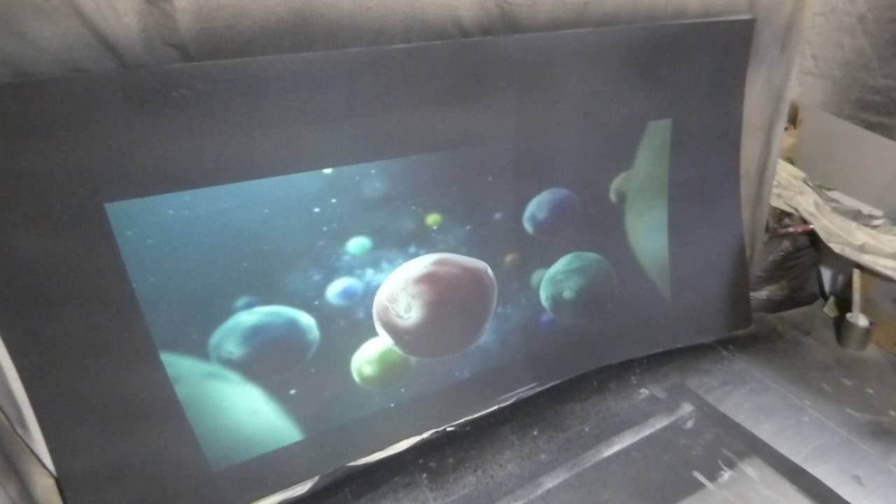 HIGH GAIN ULTRA 4K BLACK PROJECTION SCREEN WITH 300 WATTS OF LIGHT ON ...