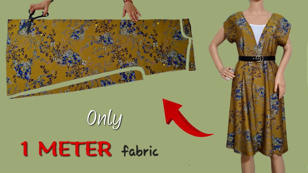🍁Only 1 meter Fabric♥️For Those Who Can't Sew ☝️No Pattern ️The Easiest ...