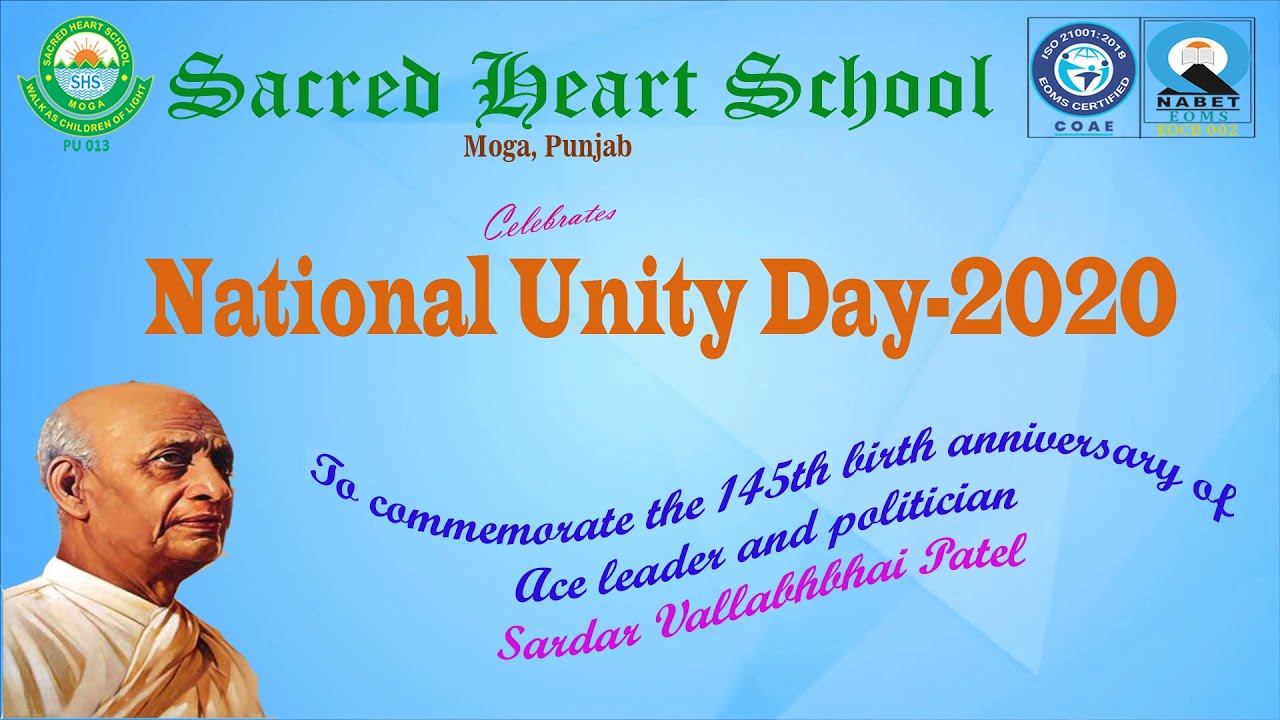 National Unity Day Celebration @ SHS Moga - YouTube