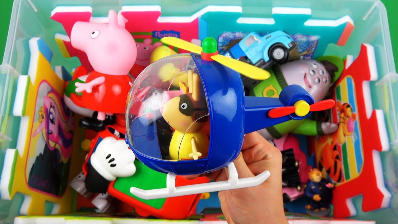 Learn Colors with Batman, Squishy, Marshall, Peppa, Crayons Toys etc ...