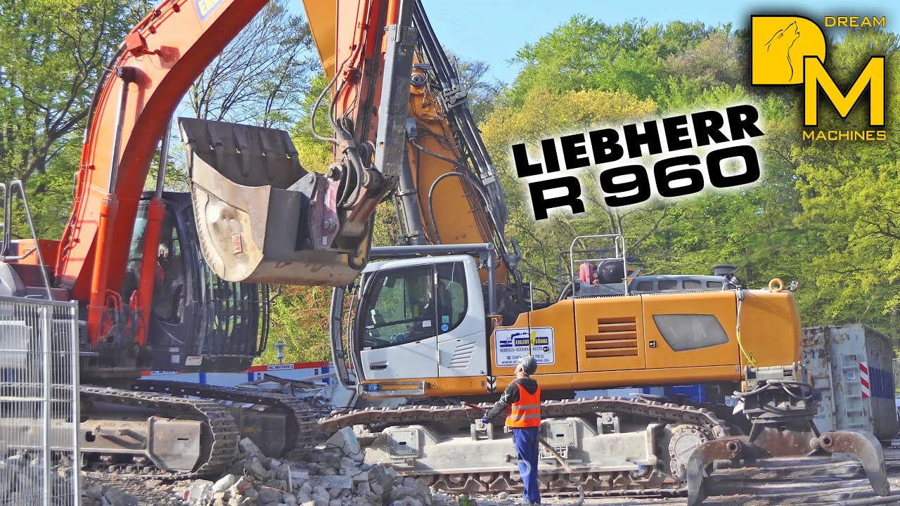 skilled operator of LIEBHERR R960 high reach demolition excavator ...