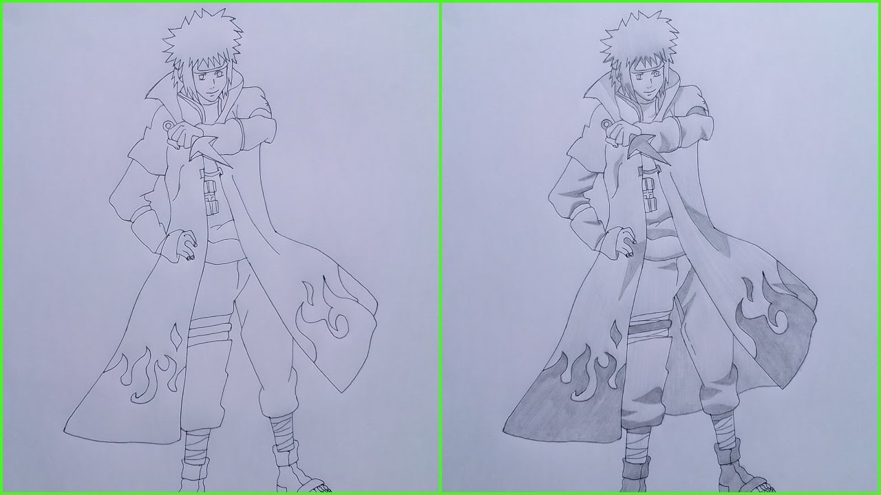 🔥 How to Draw Minato Namikaze from Naruto Shippuden | Step-by-Step ...