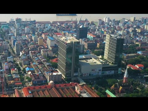 Flight over Yangon city. Yangon drone video - YouTube