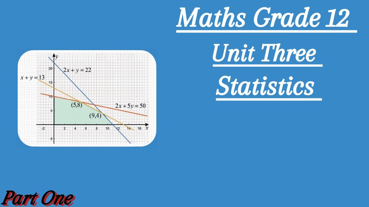 Maths Grade 12 Unit 3 / Statistics/ Exercise 3.1 and Exercise 3.2 ...