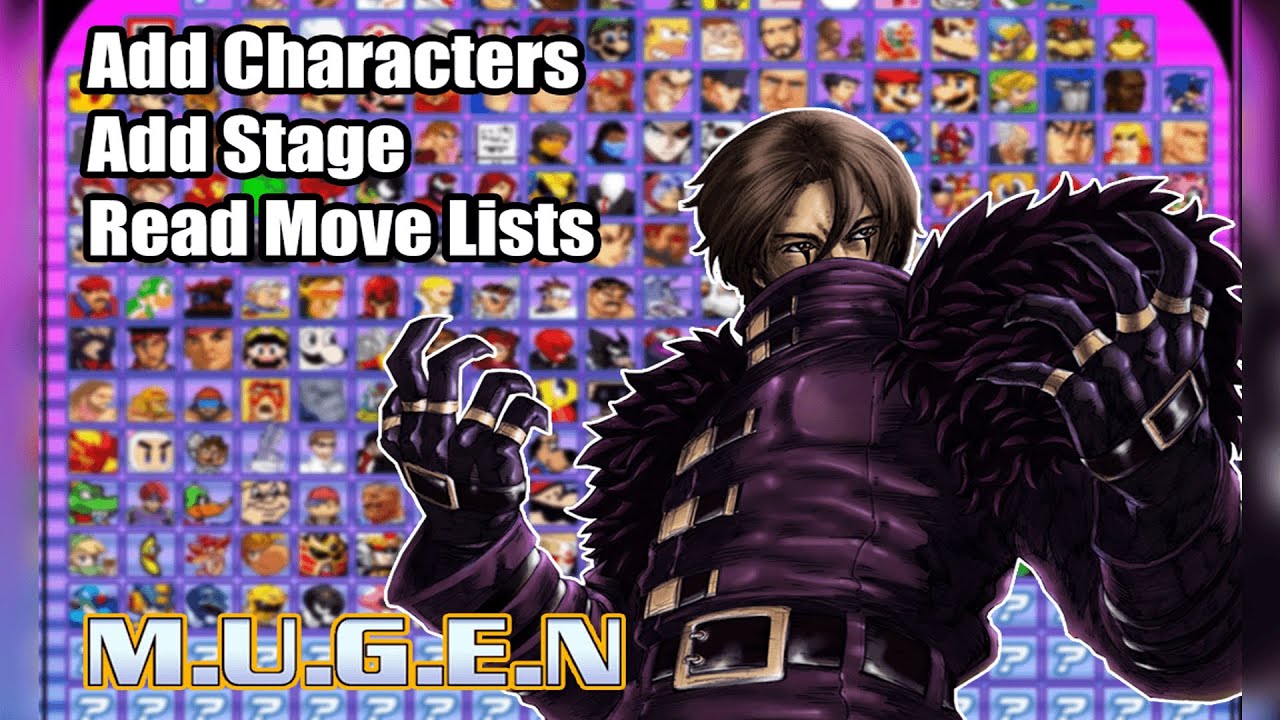 How to add characters, stages and read move lists in Mugen - YouTube