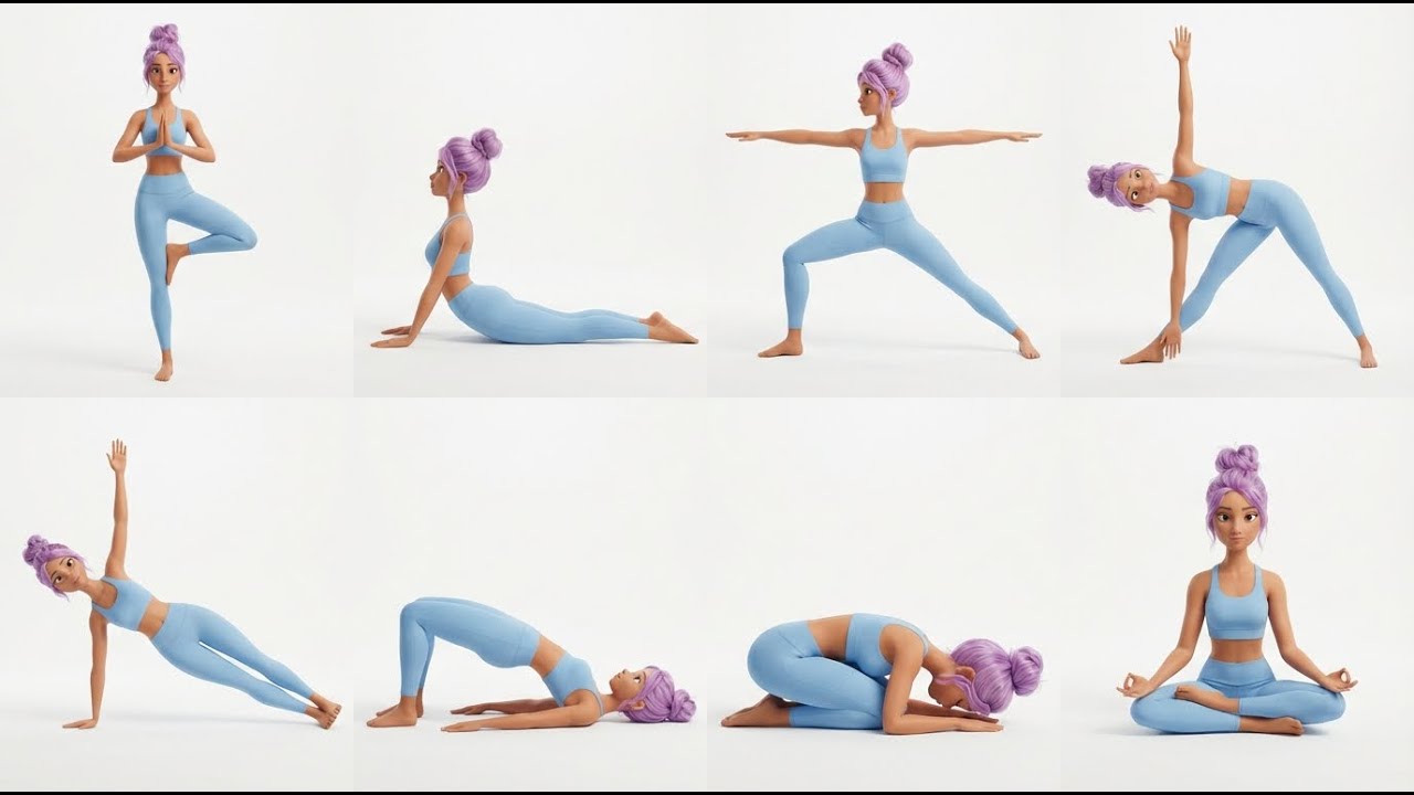 Yoga with Mira | 3D Animated Yoga for Beginners & Core Strength - YouTube