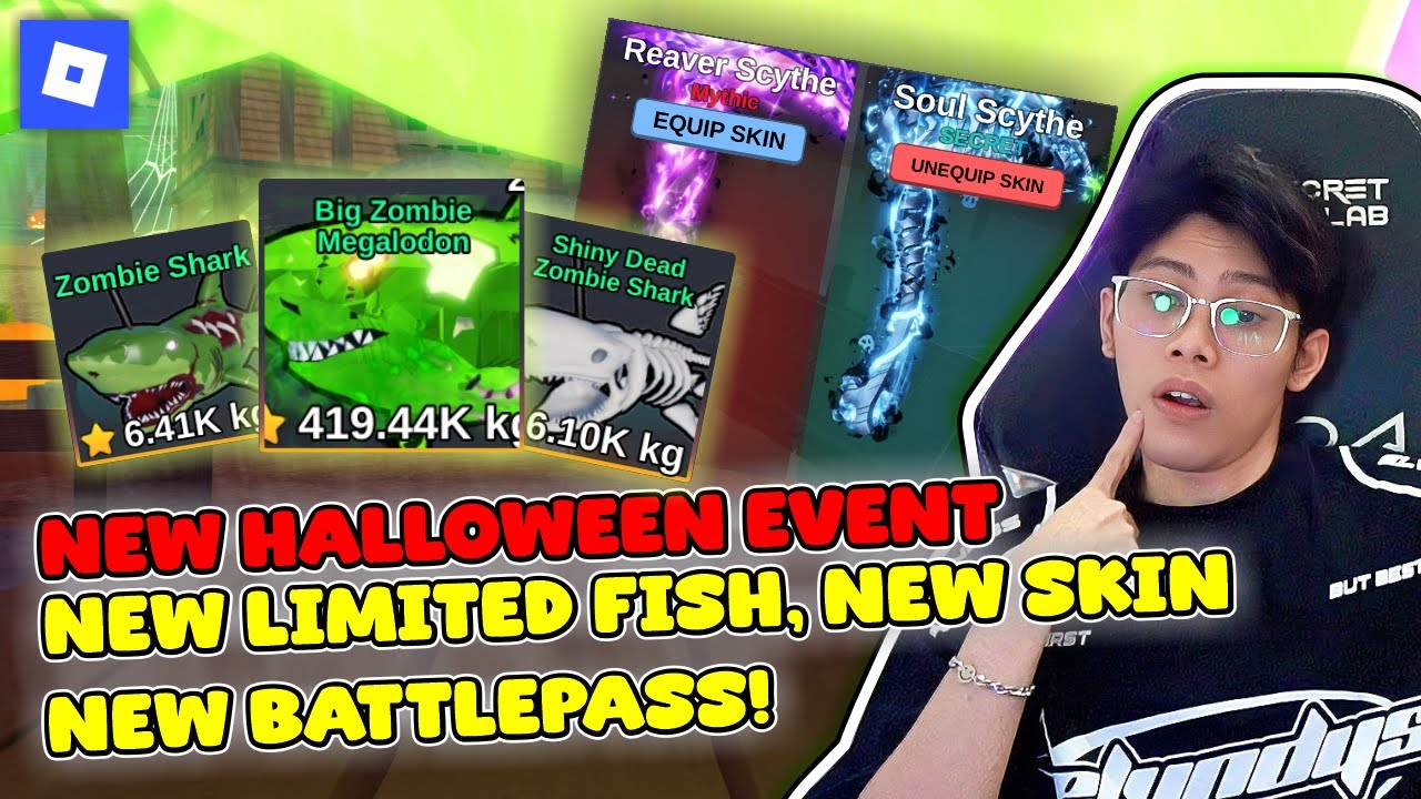 UPDATE HALLOWEEN TERBARU!! 15 IKAN SECRET NAIK SEKALIGUS!! 🐟🔥| Roblox ...